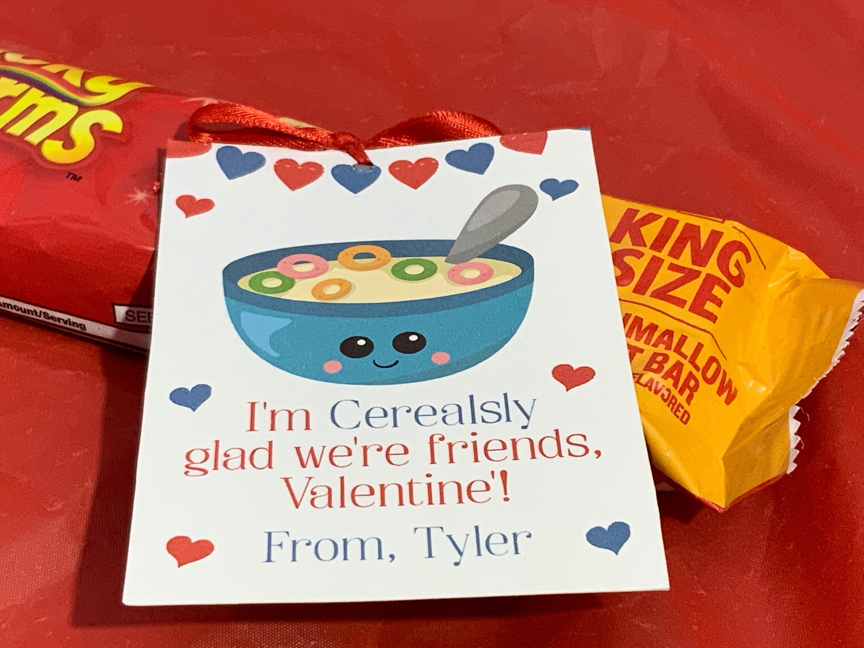 Editable Cereal Valentine Tag Printable Valentines I'm - Etsy