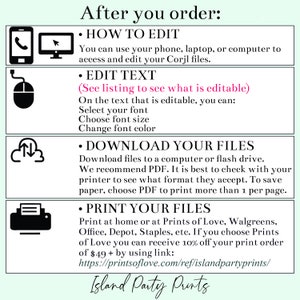 Editable Luau Graduation Welcome Sign Template Printable Hawaiian Class ...