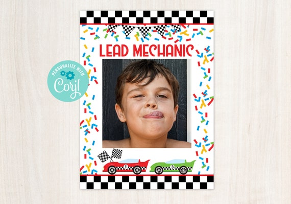 Editable Race Car Name Badge Template Race Car Birthday Race - Etsy México