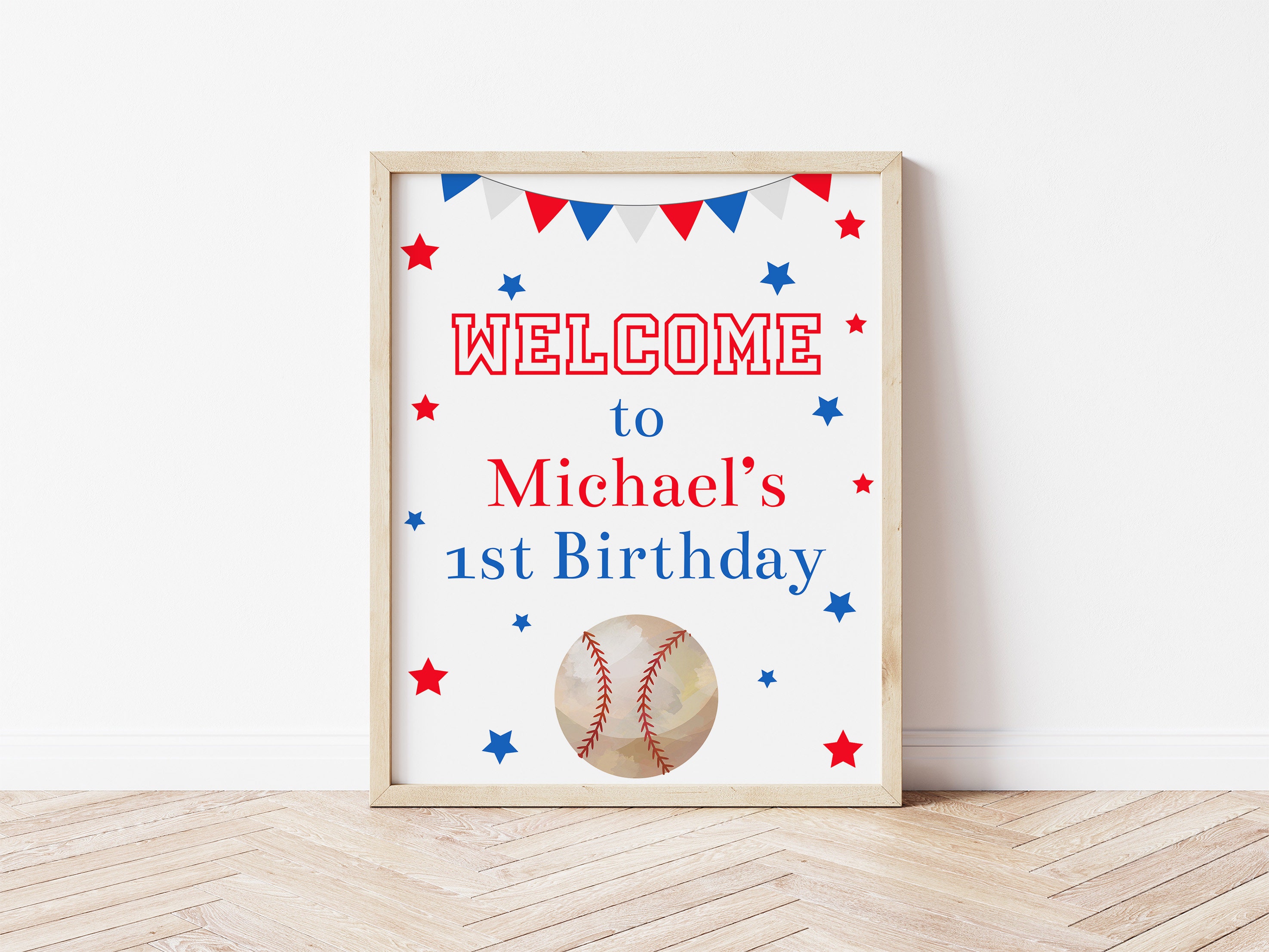 Editable Baseball Welcome Sign Template Printable Baseball - Etsy