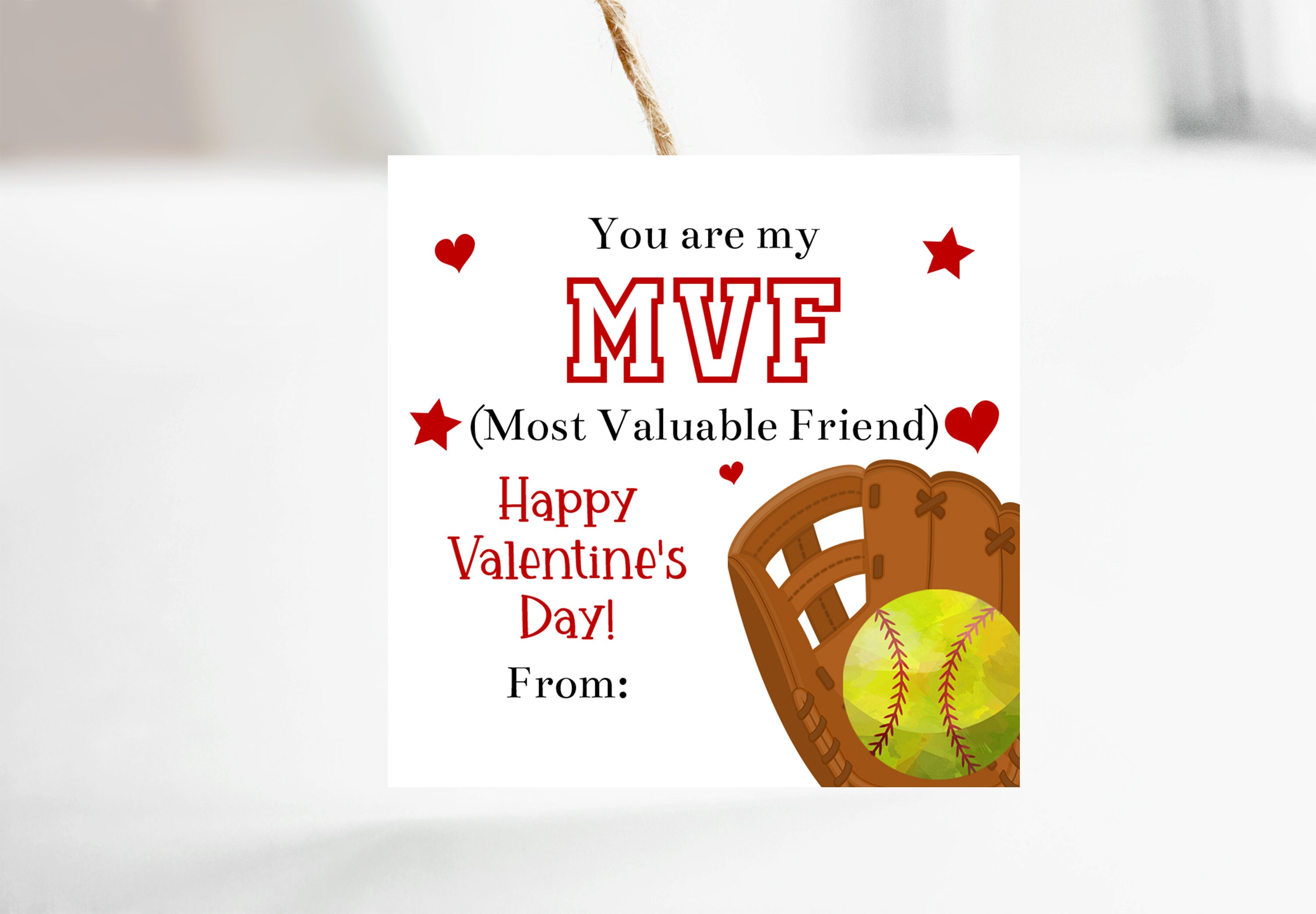 Printable Softball Valentines Cards Bundle Set Templates Softball ...