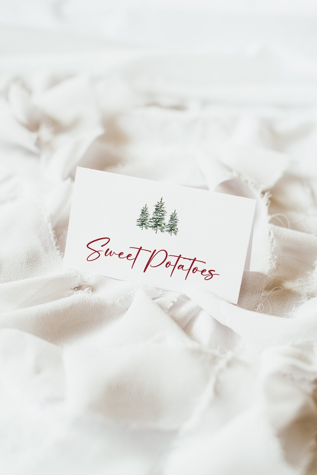 Editable Christmas Dinner Food Card | Christmas Buffet Card | Holiday ...