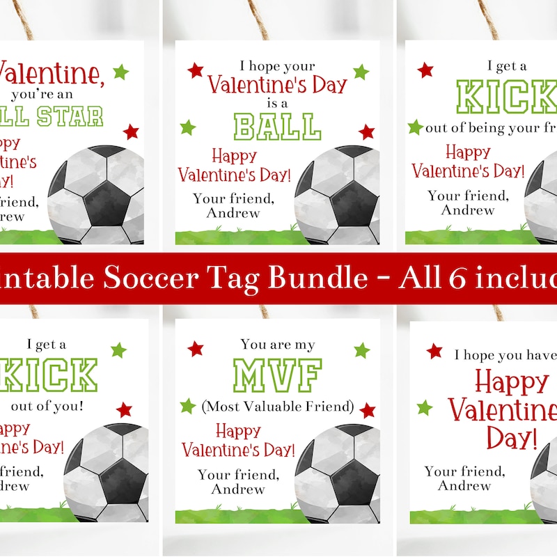 Soccer Valentine - Etsy
