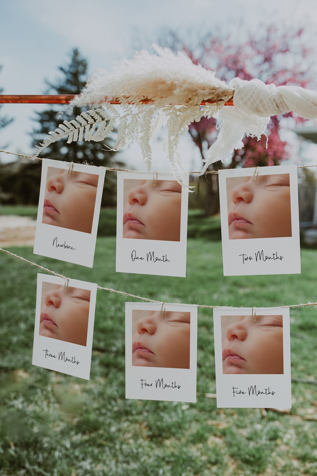 Editable First Year Birthday Photo Banner for 1st Birthday Party ...