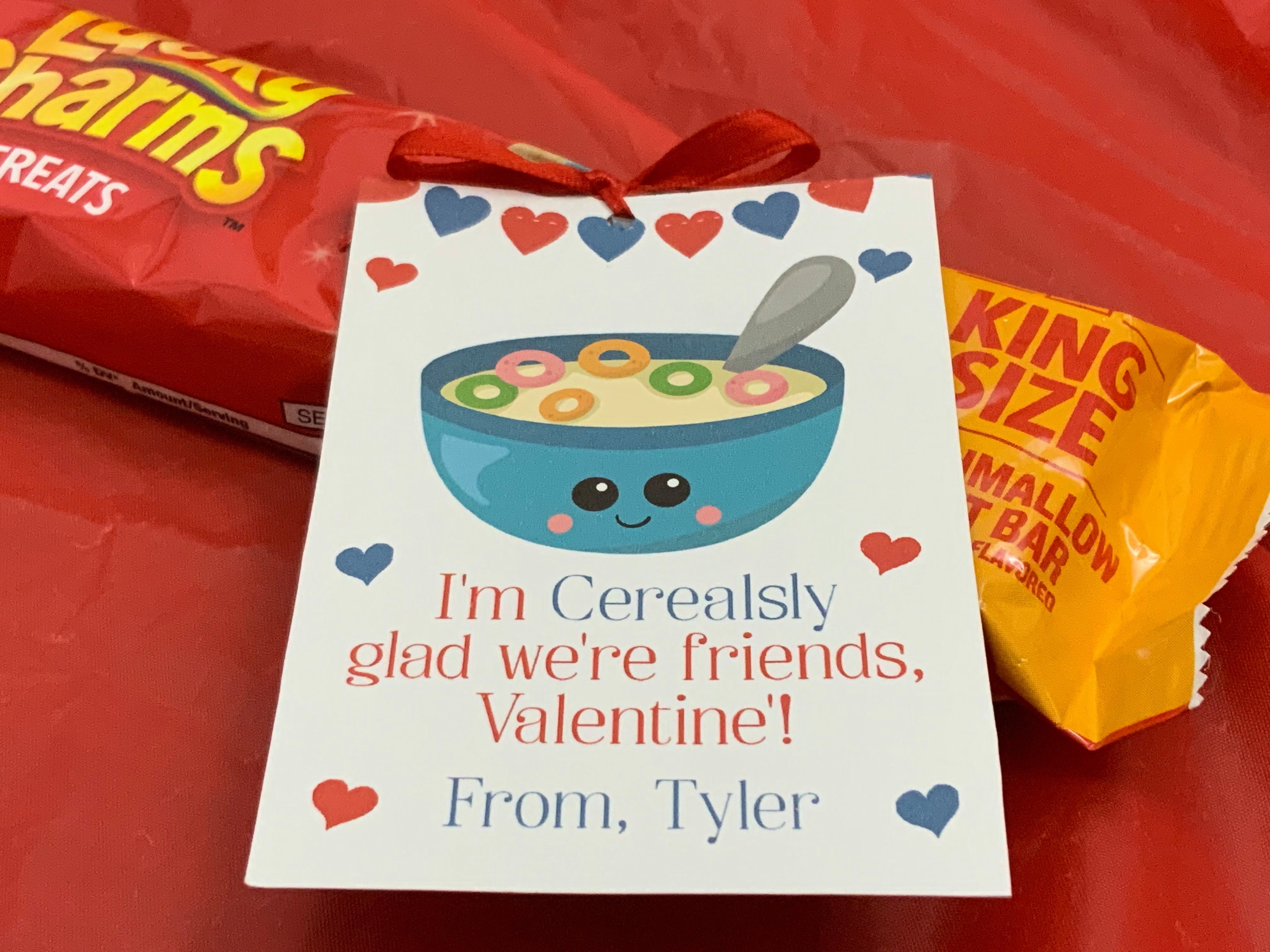 Editable Cereal Valentine Tag Printable Valentines I'm - Etsy