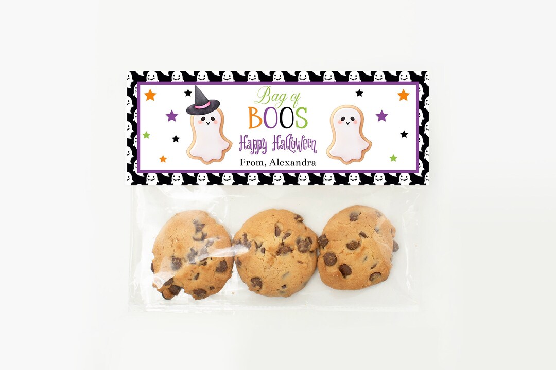 Editable Halloween Bag of BOOS Bag Topper Template Printable Halloween ...