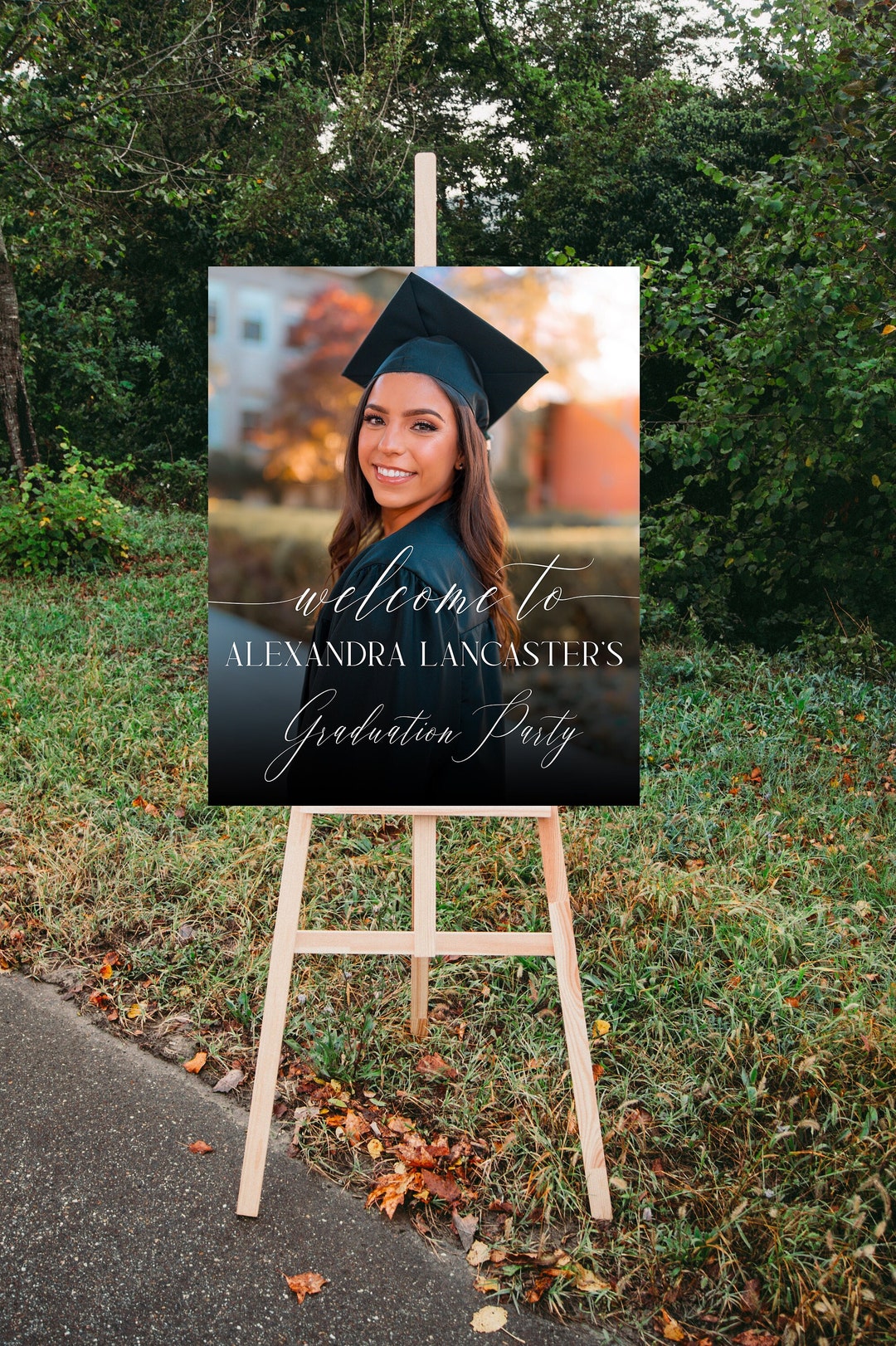 Editable Graduation Photo Welcome Sign Template Printable Senior Grad ...