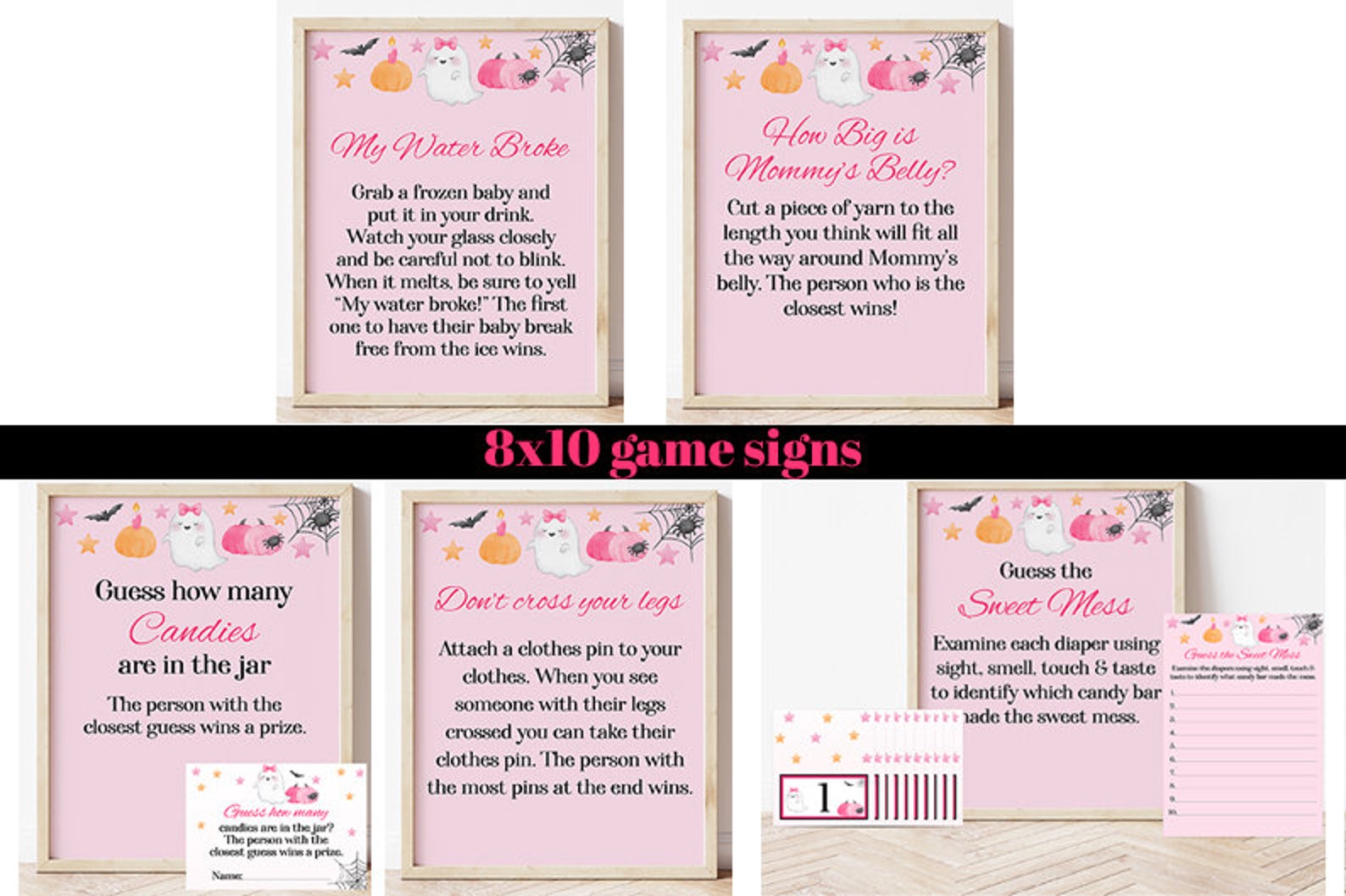 Printable A Little Boo is Almost Due Game Bundle Baby Shower Games Set ...