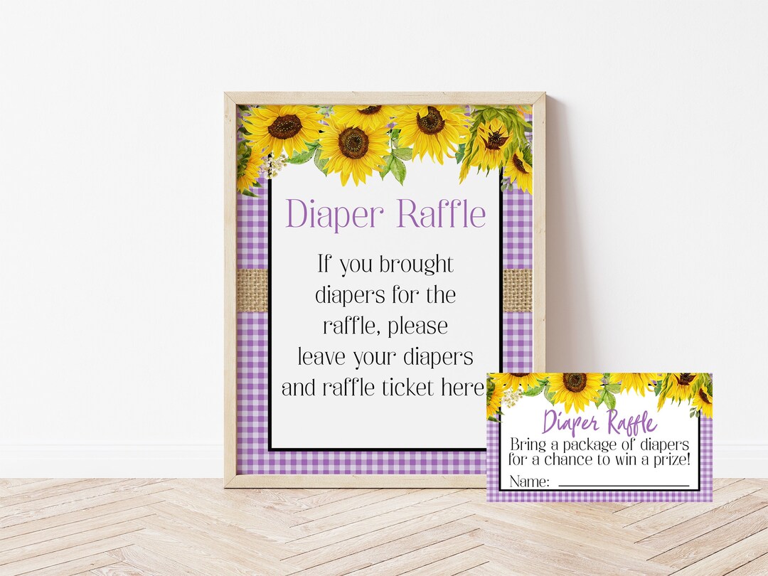 Tarjeta de rifa de pañales letrero de rifa de pañales baby - Etsy México
