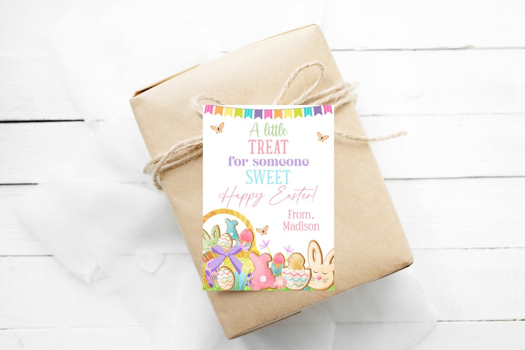 Editable Easter Treat for Someone Sweet Gift Tag, Printable Easter Gift ...