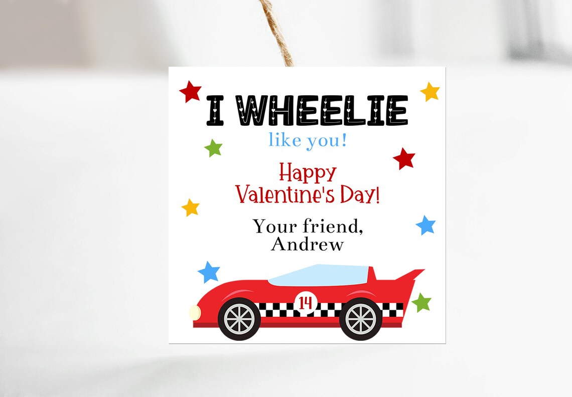 Editable Race Car Valentines Cards Bundle Set Templates, Racing ...