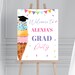 Editable Ice Cream Graduation Welcome Sign Template, Class of 2024 ...