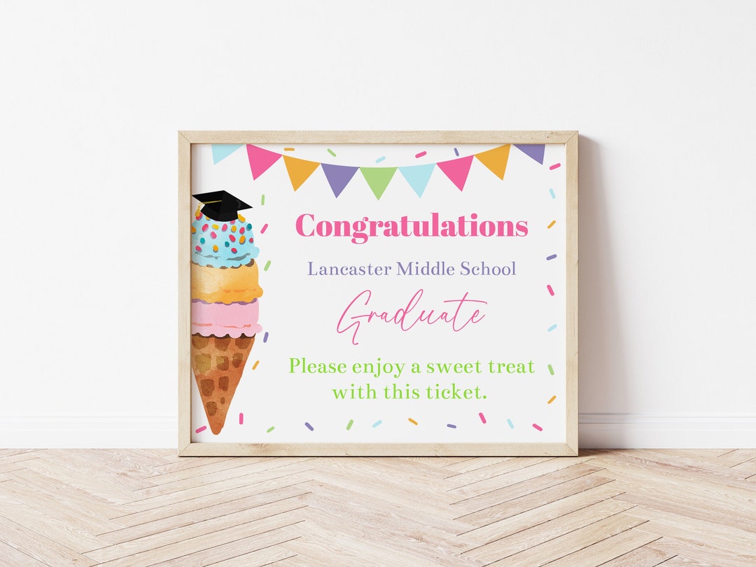 Editable Ice Cream Graduation Certificate Template Class of 2023 ...
