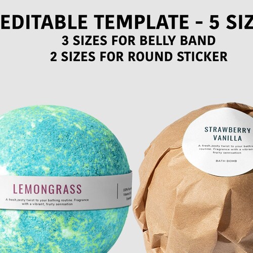 Bath Bomb Label Template Printable Minimalist Bath Bomb Belly - Etsy Canada
