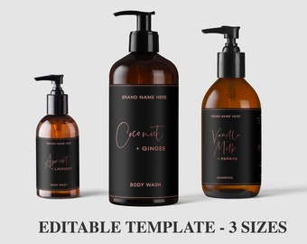 Body Wash Bottle Label - Etsy
