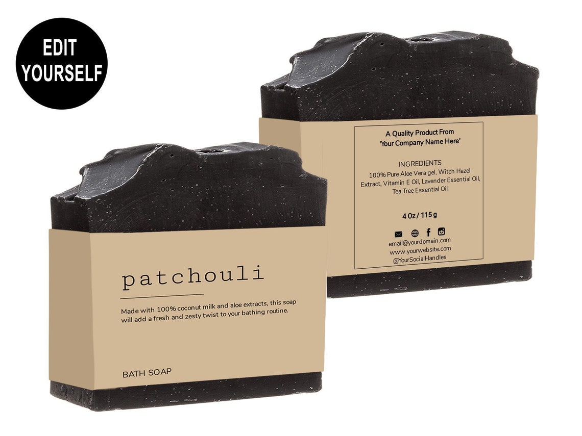 Sem DIY Custom Soap Label Printable Soap Label Templett - Etsy