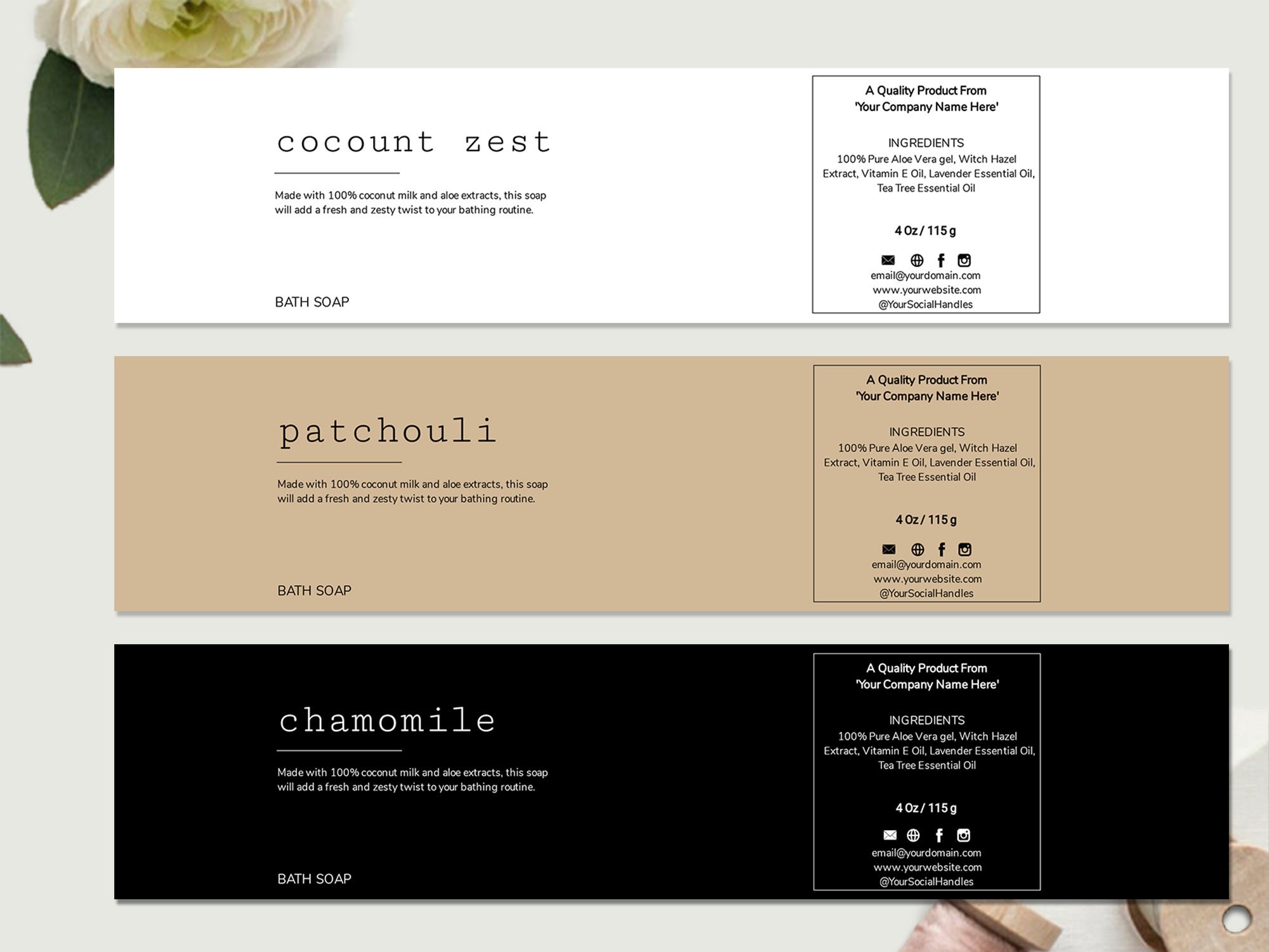 Sem DIY Custom Soap Label Printable Soap Label Templett - Etsy