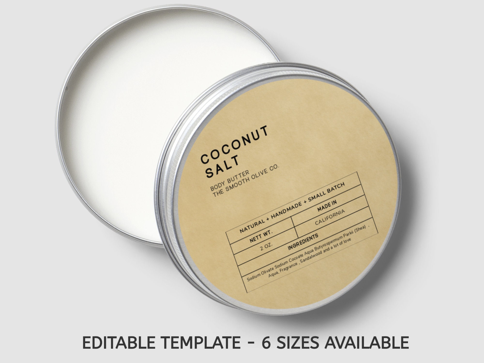 Round Label Template Canva 6 Sizes Circle Label Template - Etsy