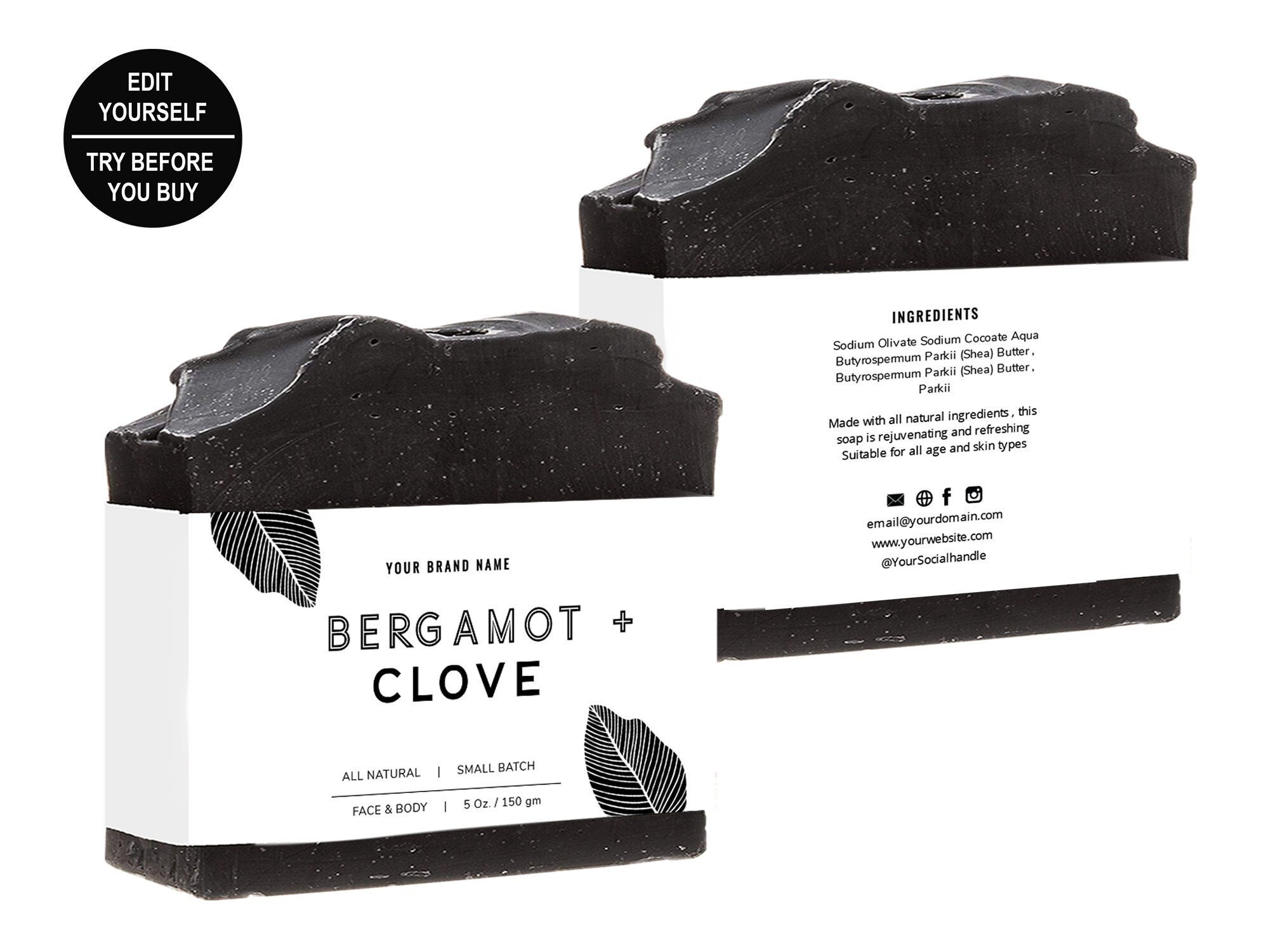 Soap Label Template Editable Diy Custom Soap Label Design Etsy Canada