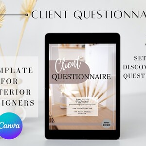 Client Questionnaire 7 PAGES Canva Template Interior - Etsy