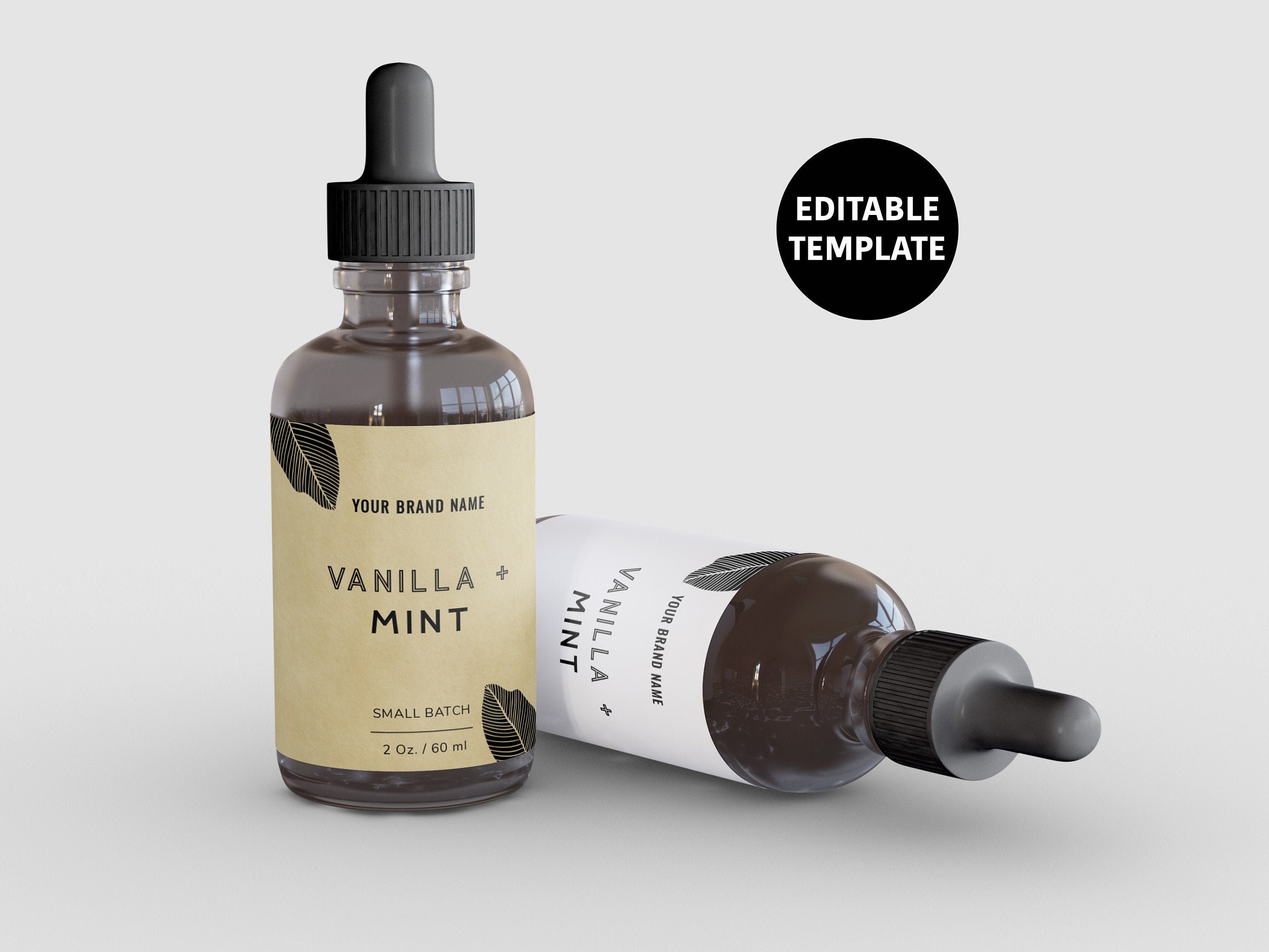 Dita DIY Bottle Label Template Editable Oil Bottle Label - Etsy