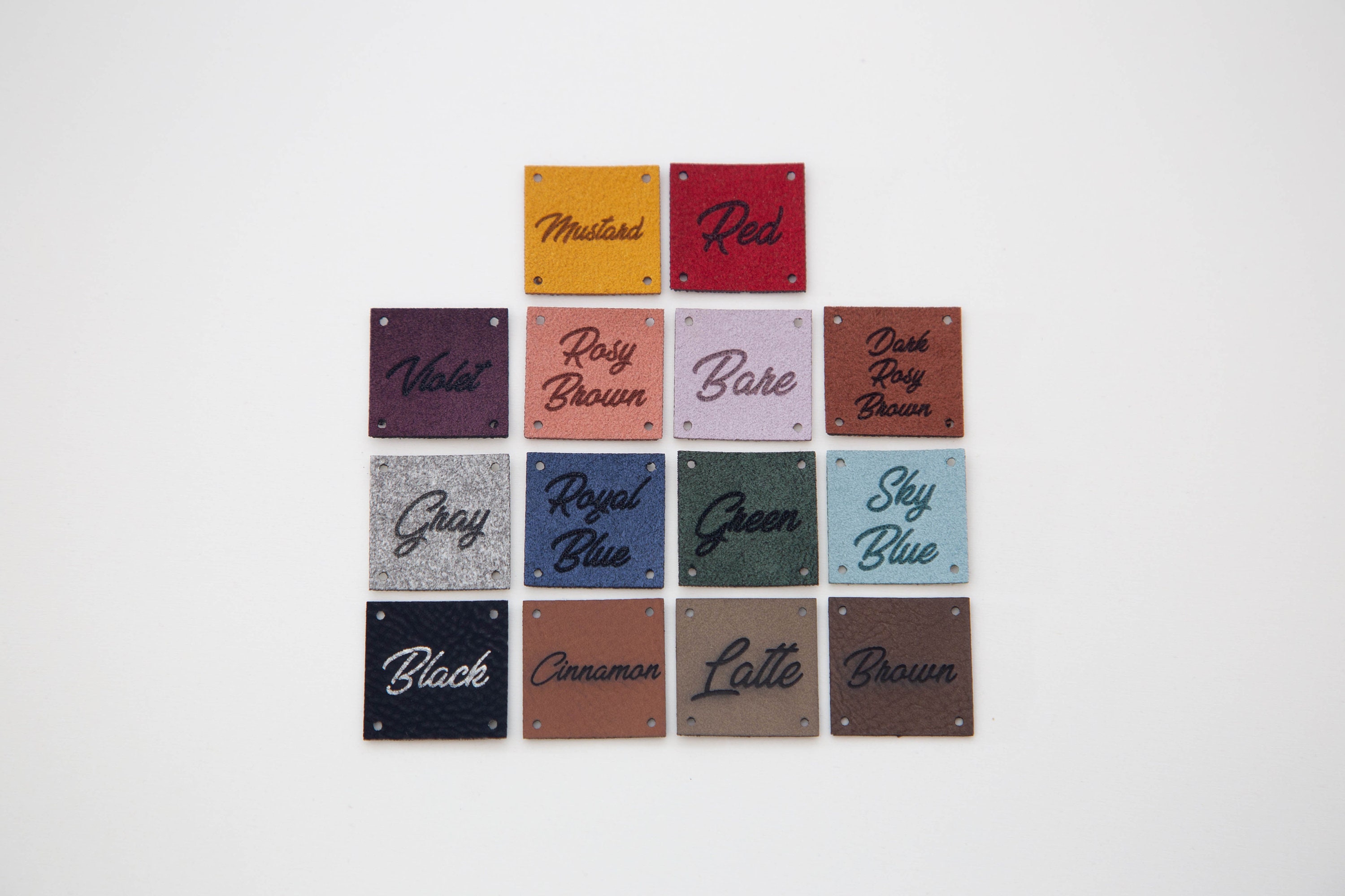 Faux Leather Labels With Rivets Knitting Labels Product - Etsy