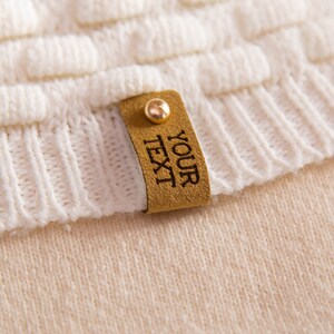 Faux Leather Labels With Rivets - Knitting Labels - Product Tags ...