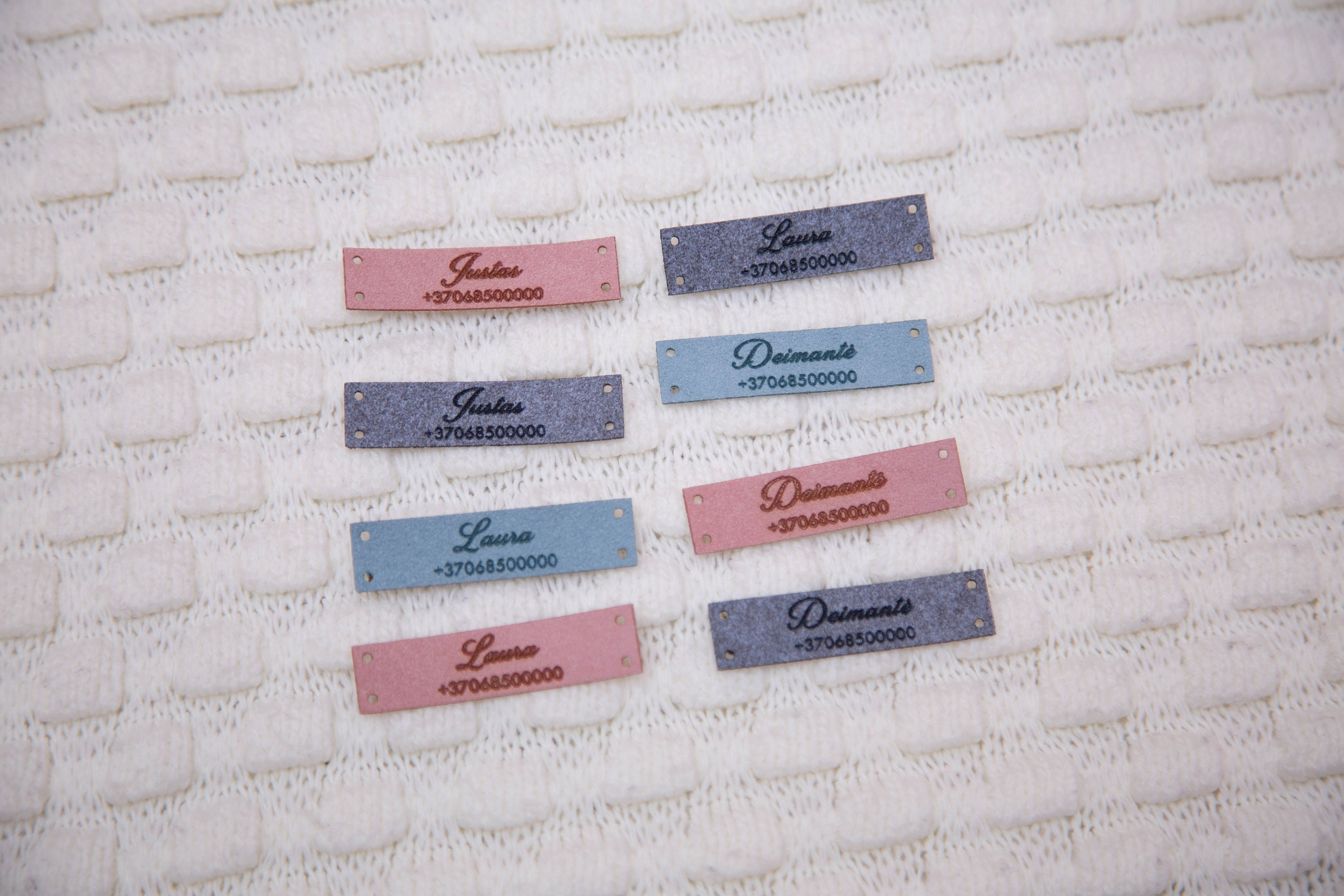 Custom Faux Leather Knitting Labels - Sewing Product Tags - Etsy