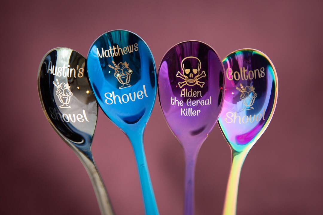 Personalized Stainless Steel Ice Cream Spoon - Engraved Coffee Spoon - Etsy