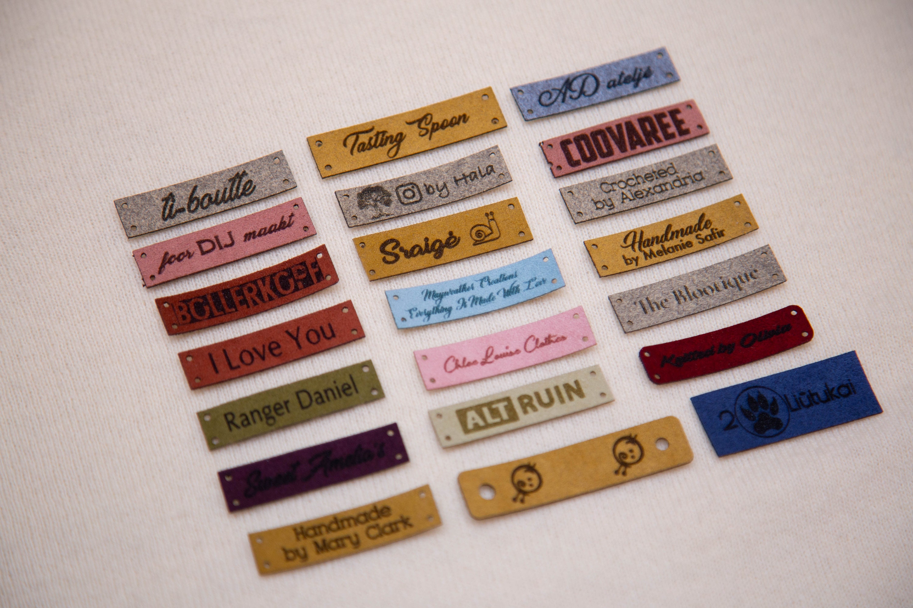 Faux Leather Labels Knitting Labels Product Tags Custom - Etsy