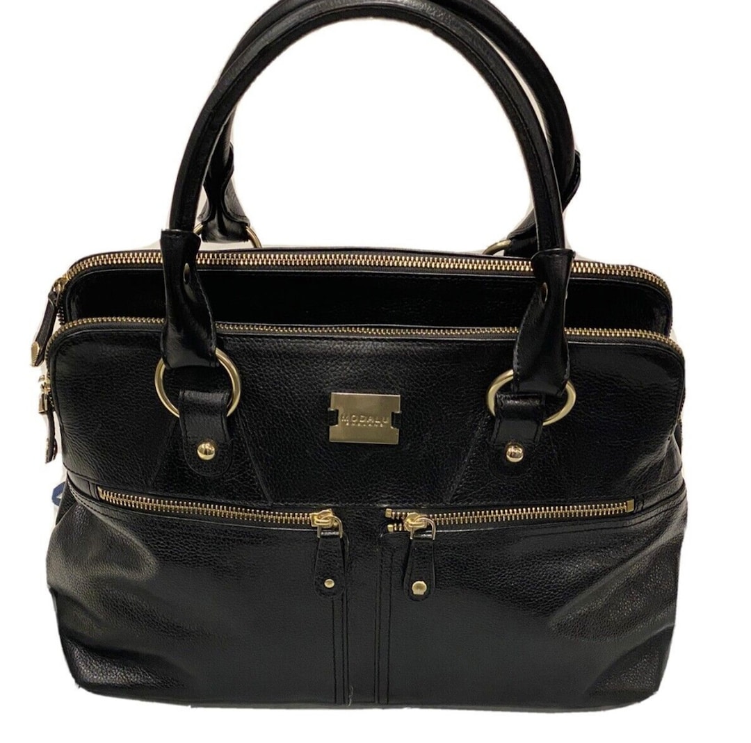 Modalu Pippa Leather Black Satchel Bag - VGC - Etsy