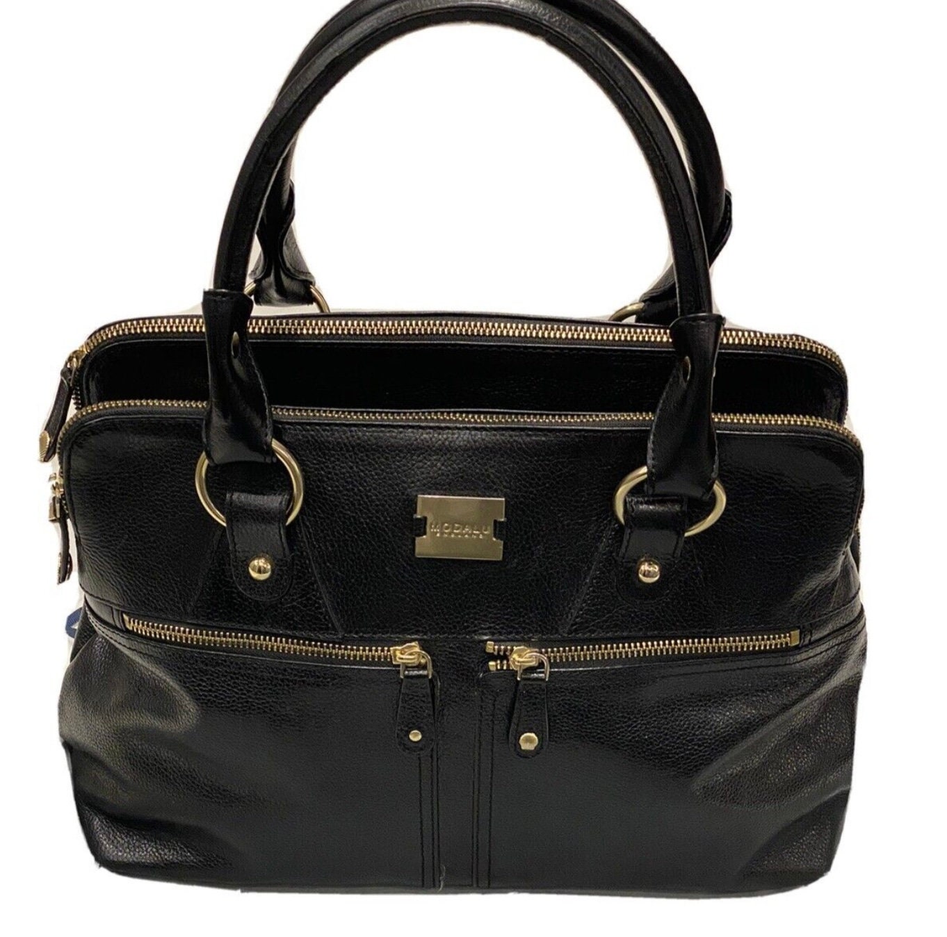 Modalu Pippa Leather Black Satchel Bag VGC - Etsy