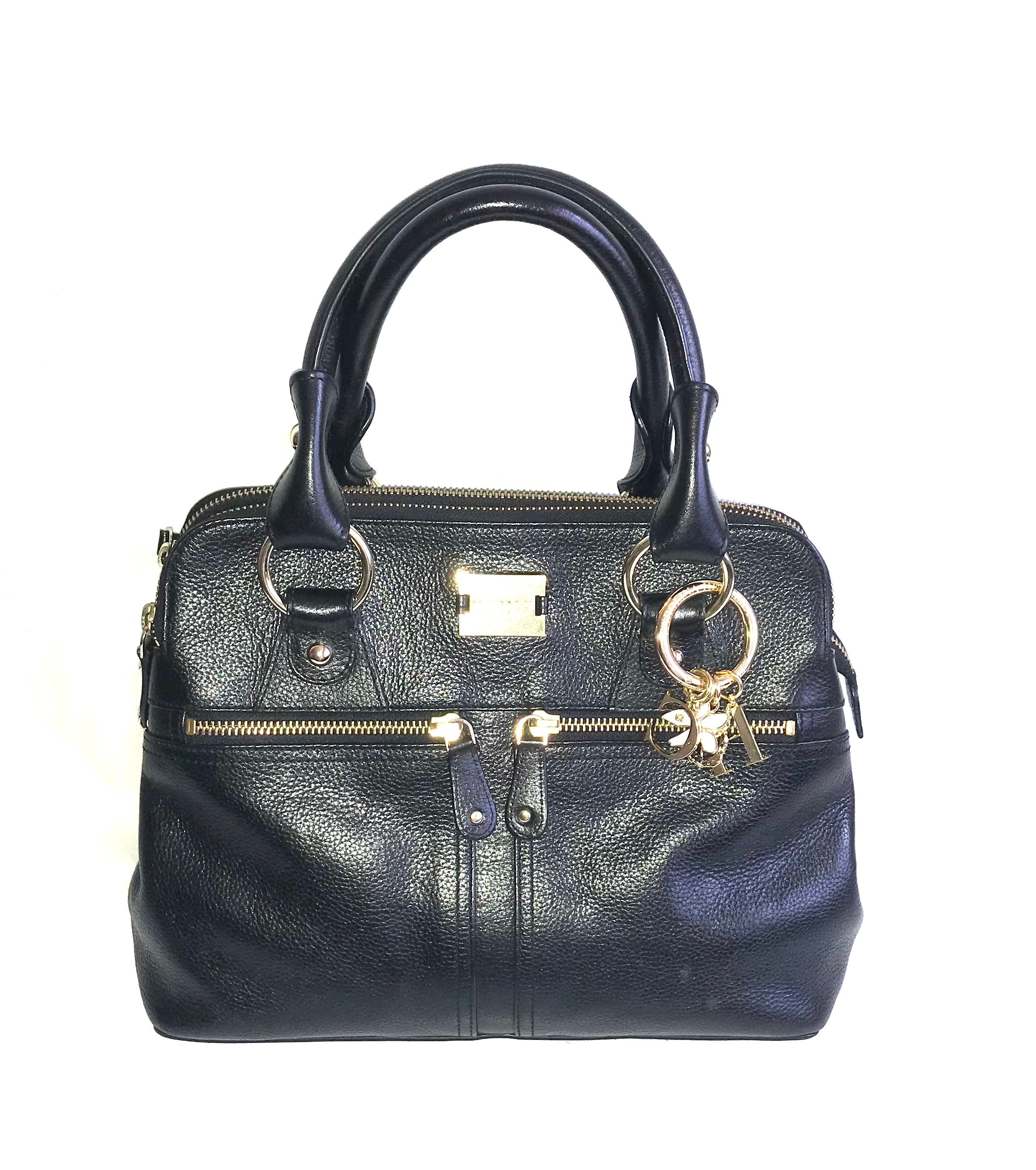 Modalu Pippa Leather Black Satchel Bag VGC - Etsy