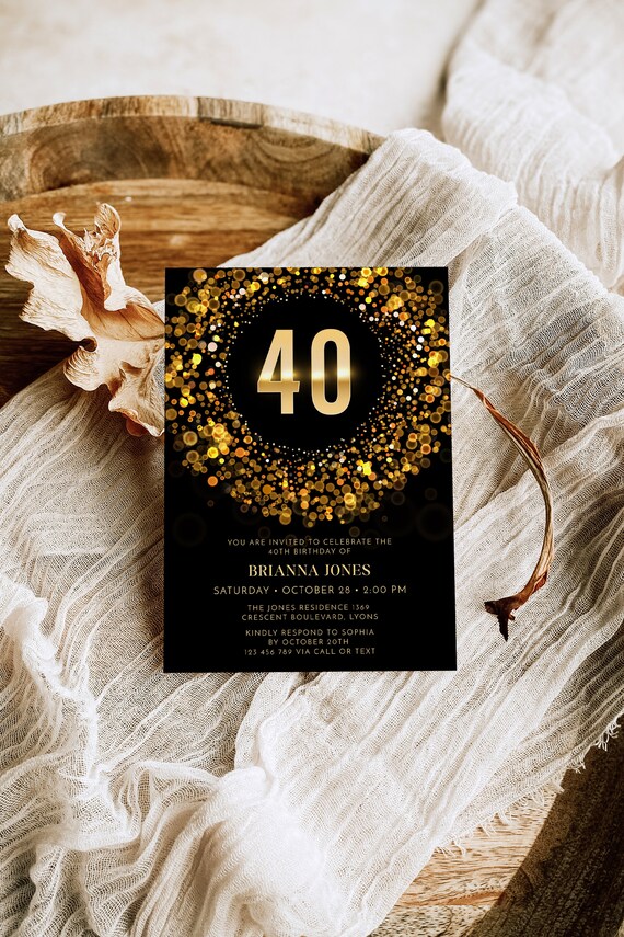 40th Birthday Invitations For Men