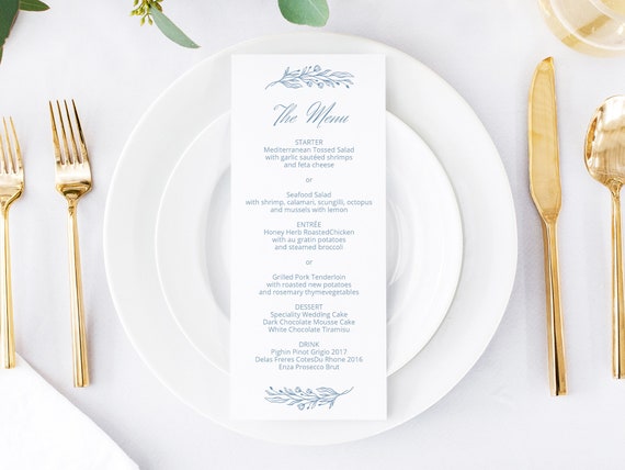 Wedding Reception Menu Card Template Wedding Menu Cards Wording