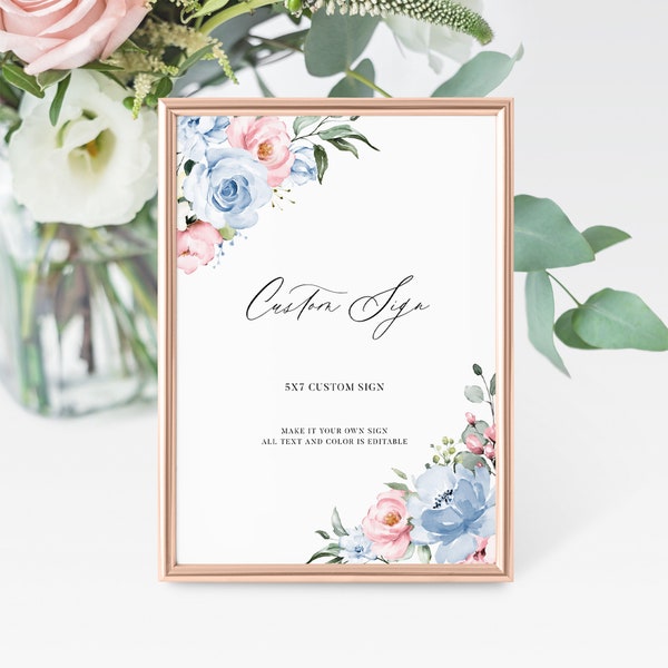 Dusty Blue and Blush Pink Decor - Etsy