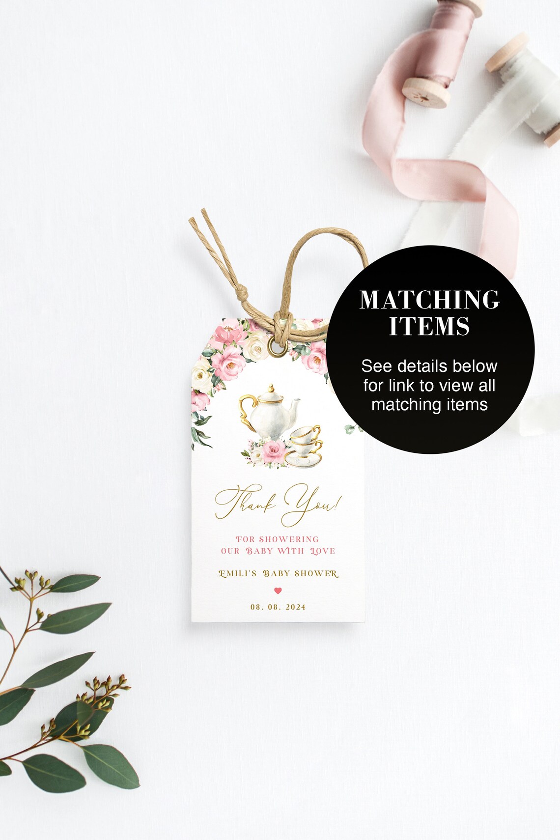 Blush Tea Party Food Labels Printable Template Dusty Rose - Etsy