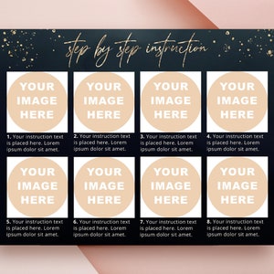 Photo Instruction Template Step by Step Instruction Editable - Etsy
