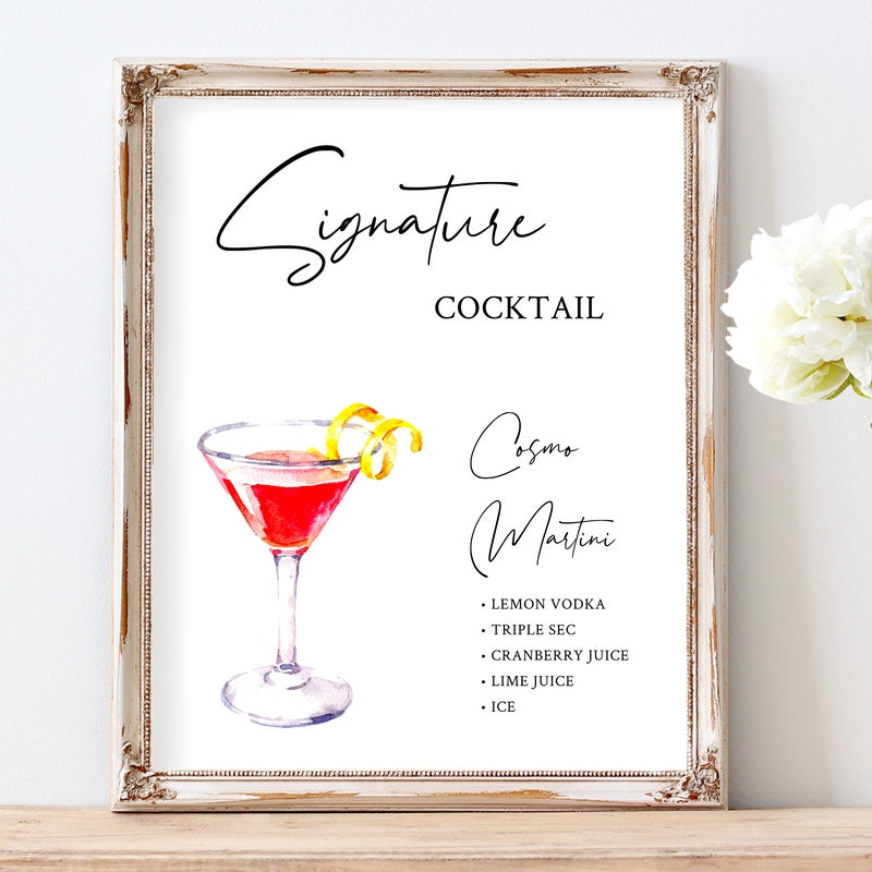 Cocktail Signs - Etsy