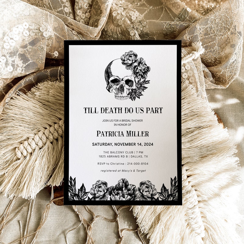 Skull Invite - Etsy