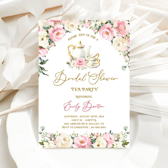 Bridal Shower Tea Party Invitation Wording