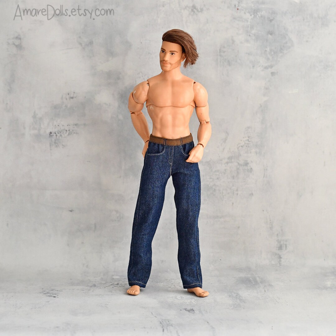 BUFF Male Doll Pants, Fashion Doll Clothes, Jeans, Trousers Jeans - Etsy