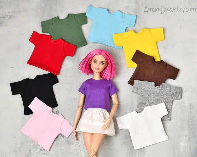 Doll T SHIRT, Top, Handmade Fashion Doll Clothing - Etsy