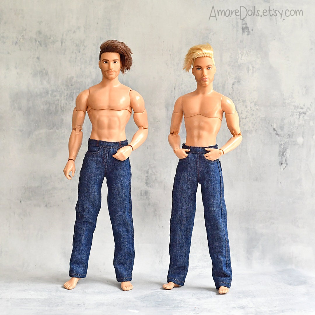 BUFF Male Doll Pants, Fashion Doll Clothes, Jeans, Trousers Jeans - Etsy