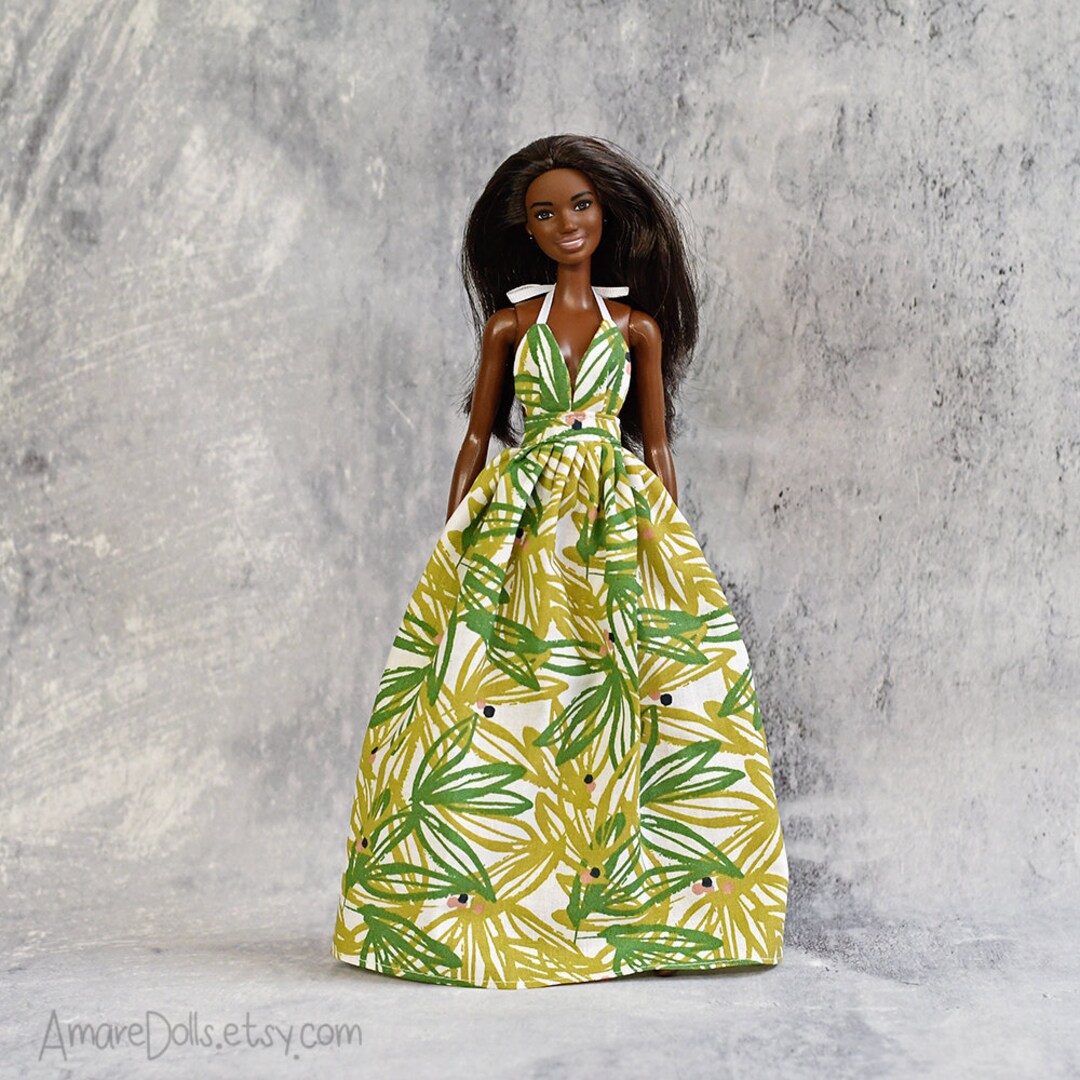 Fashion Doll Long DRESS, Handmade Doll Clothing - Etsy