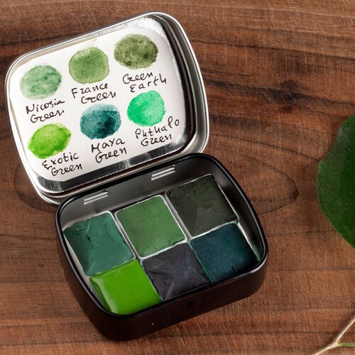 TRUE CERULEAN BLUE Jazper Stardust Handmade Watercolor Half | Etsy