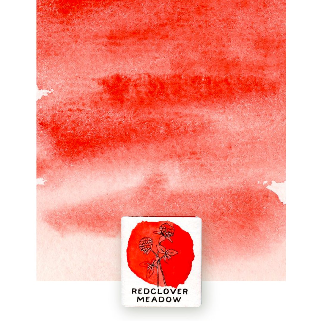 French Vermilion Watercolor Paint: Handmade Mineral Half Pan - Etsy
