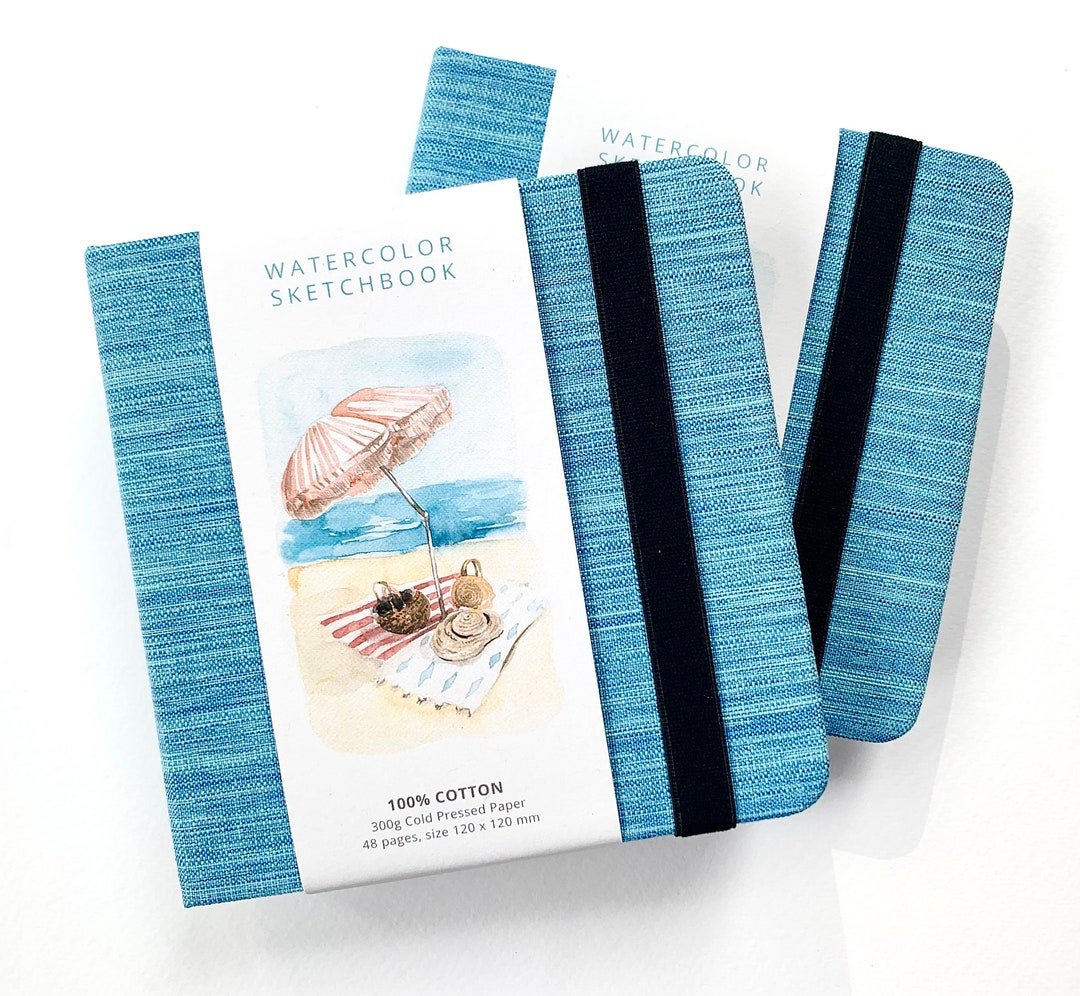 Watercolor Sketchbook With Hard Covers. 100% Cotton. 24 Sheets, Artist ...