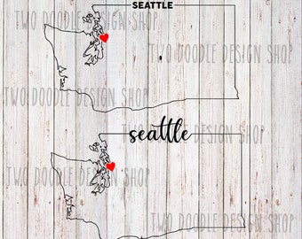 Seattle Washington SVG File - Etsy