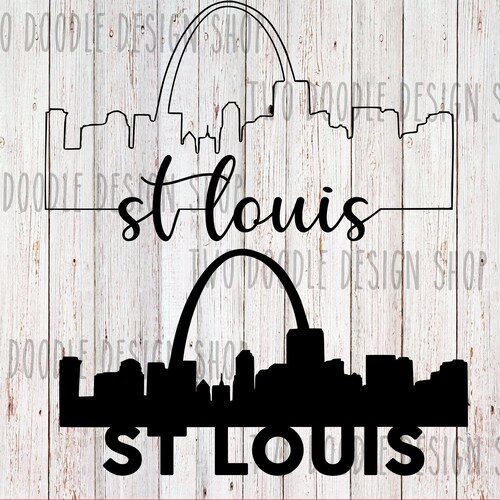 St. Louis Missouri Skyline Two-pack SVG File Instant - Etsy